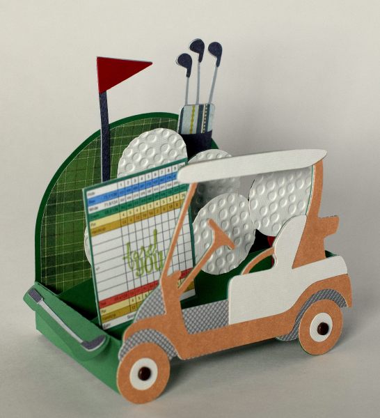 Golf Cart Box Card | I Played With Paper Today!