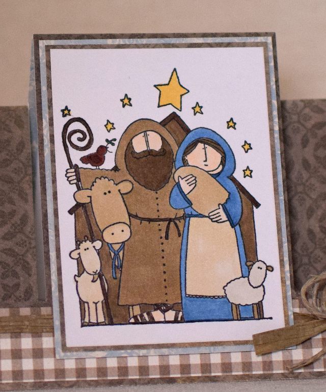 Center Step Nativity Card | I Played With Paper Today!