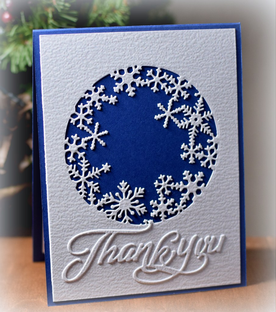 Snowflake Frame Thank You Note | I Played With Paper Today!
