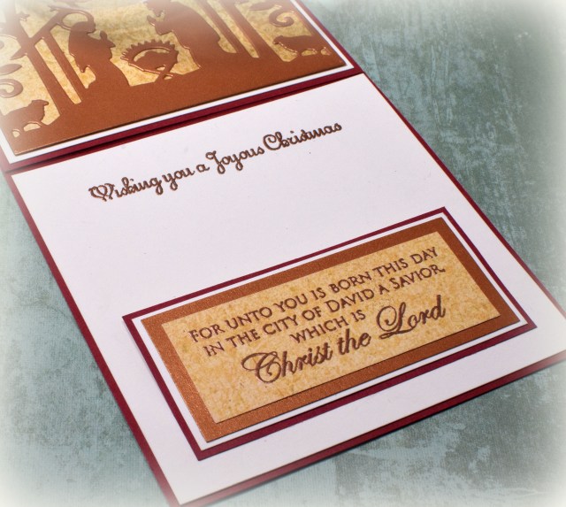 Copper Nativity Easel Card | I Played With Paper Today!