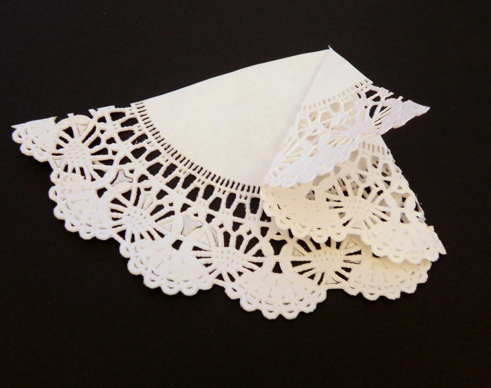 Folded Doily Tutorial (for the bottom half of a wedding dress) | I ...